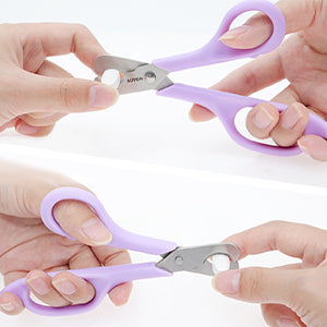 AUVON Scissors-Shaped Pill Cutter, Sharp Blade Pill Splitter