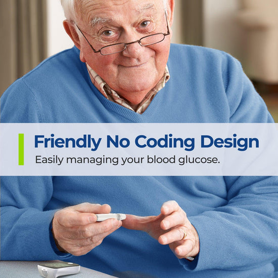 AUVON Blood Glucose Monitor Kit, Diabetes Testing Kit with 100 ...