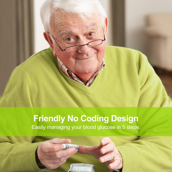 AUVON Blood Glucose Monitor Kit, Blood Sugar Test Kit with 50 ...