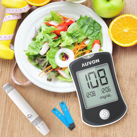 AUVON Blood Glucose Monitor Kit, Blood Sugar Test Kit with 50 ...
