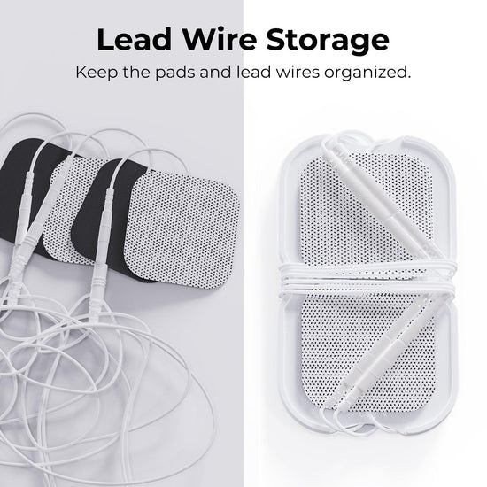 AUVON TENS Unit Pad Holders and Lead Wire Organizer 2 Packs, Holds 2"